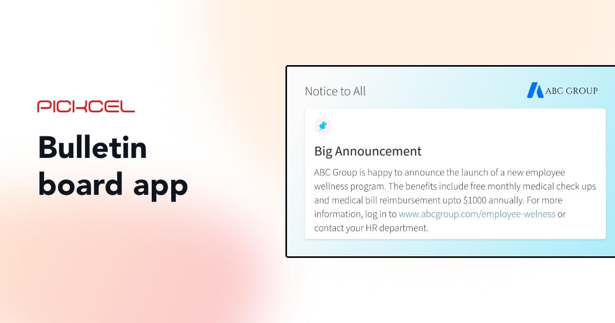 Digital Bulletin Board App | Show Notices on Digital Signage