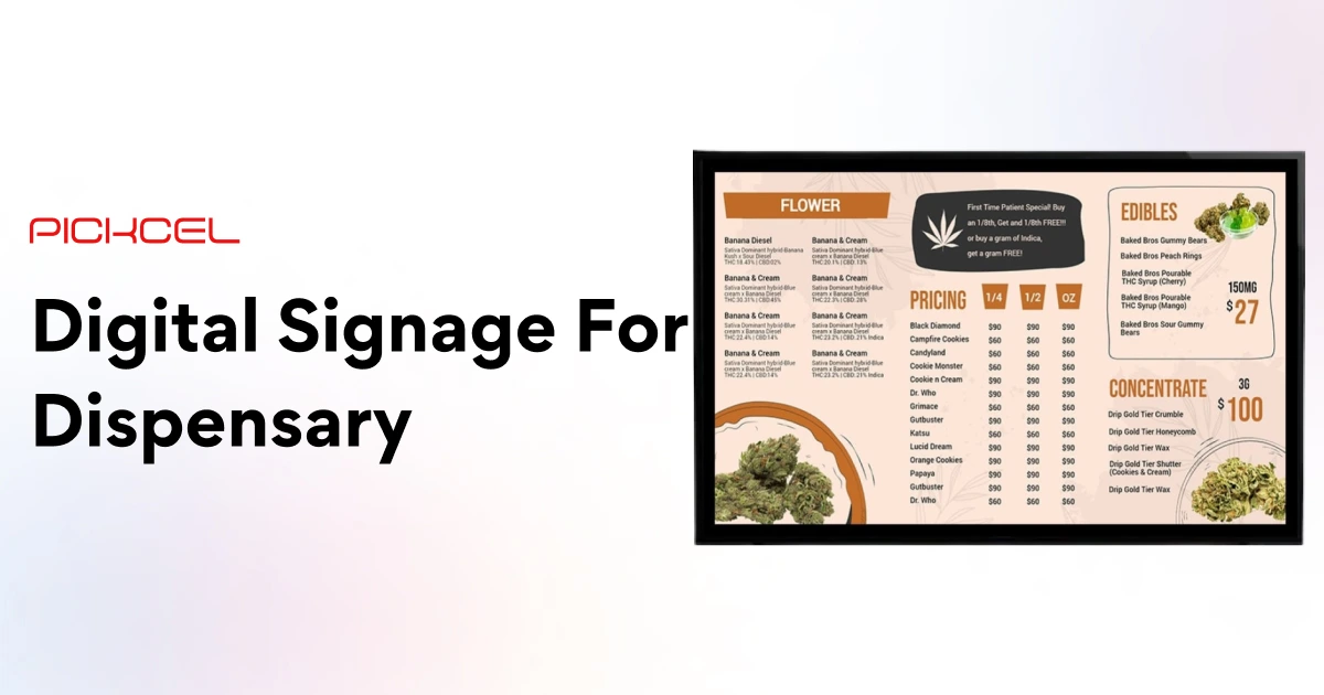 Digital Signage for Dispensary - Pickcel