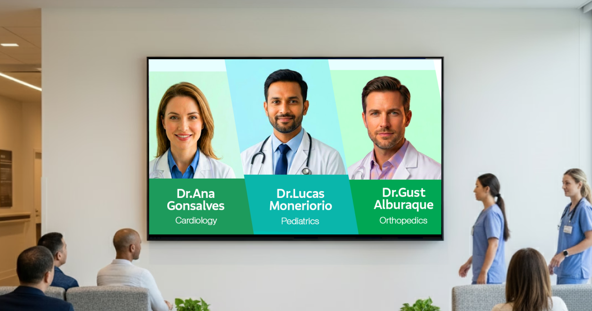 Pickcel Hospital Digital Signage
