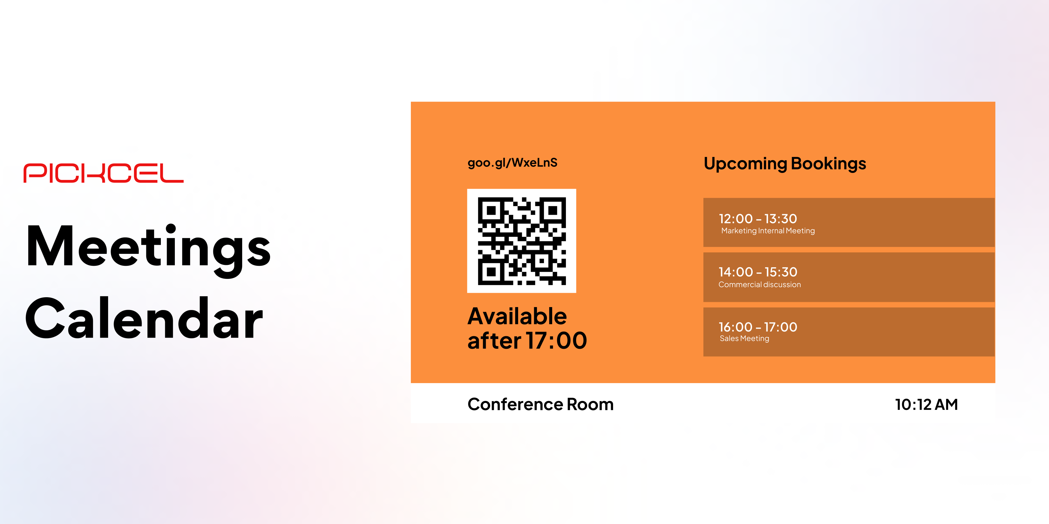 Meetings Calendar App for Digital Signage