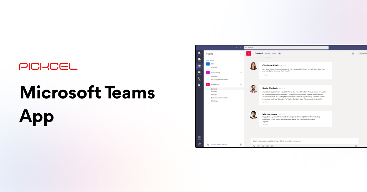 Microsoft App for Digital Signage Display | Pickcel