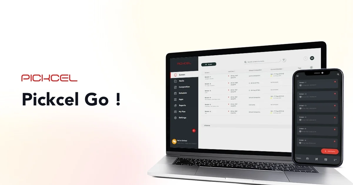 Pickcel Go | Mobile application to control digital signage network
