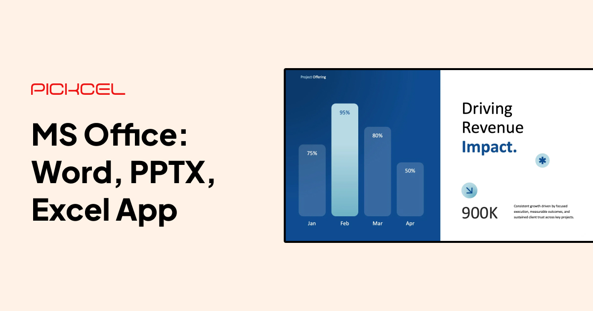 MS Office, Word, PPTX App for Digital Signage